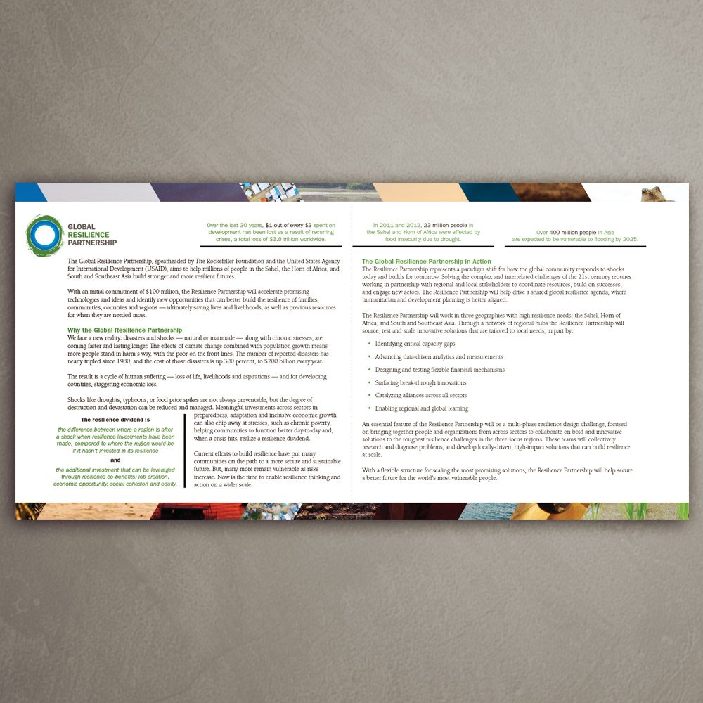 Global Resilience Partnership | Print & Publication by Tor de Vries